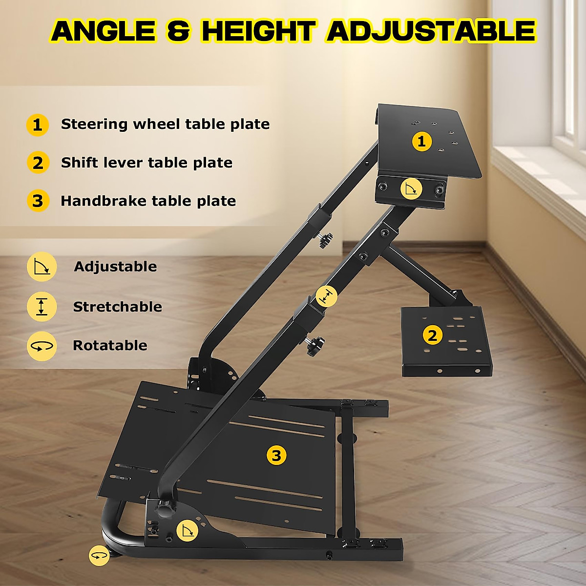 Slendor Racing Steering Wheel Stand for Logitech G920, G25, G27, G29 Wheel, Gaming Wheel Stand Driving Simulator Cockpit Pedal and Shifters Not Included.