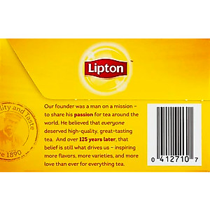 Lipton Black Tea Bags, Decaffeinated, 50 ct
