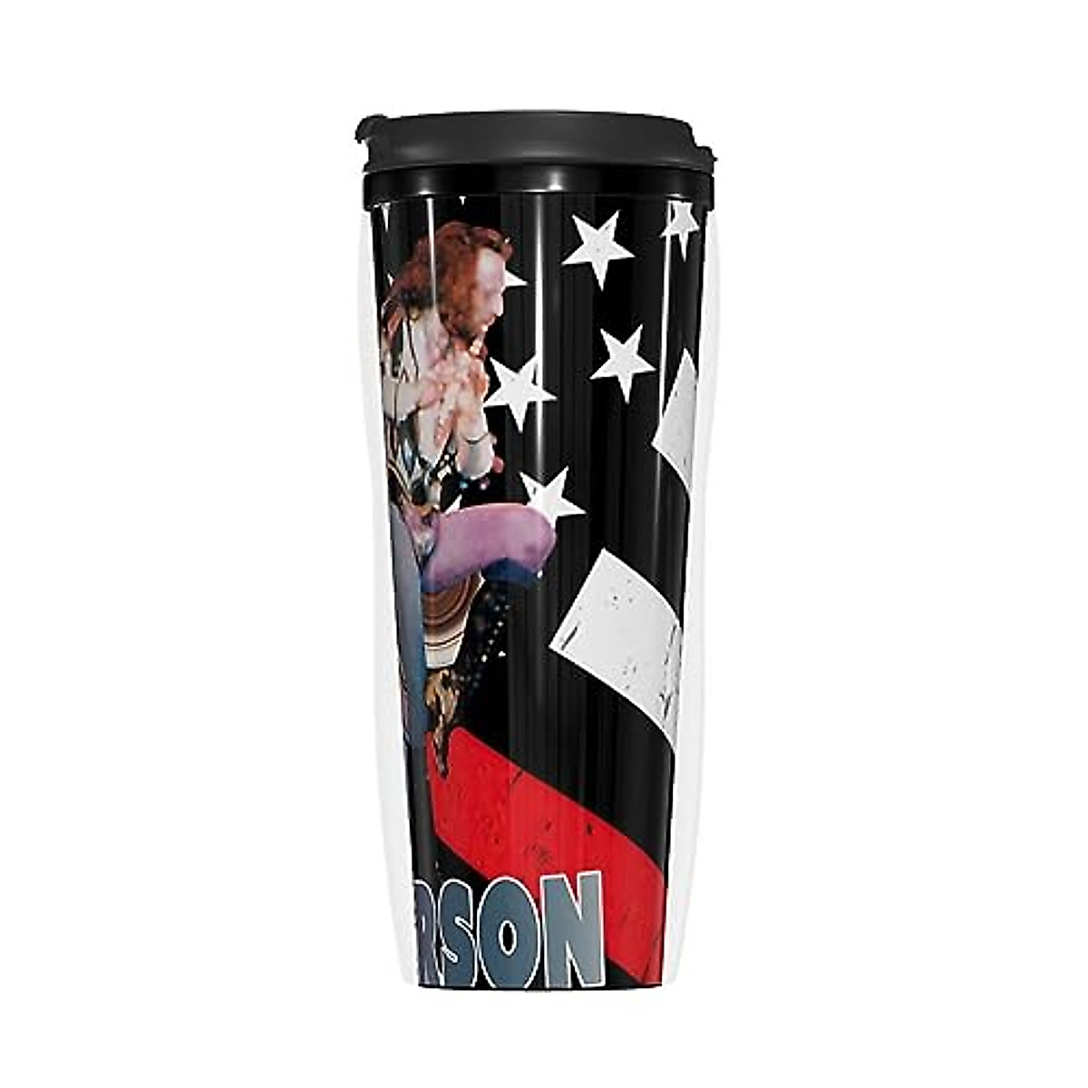 HLQkshWr Jethro Rock Band Tull Coffee Cups with Lid for Keep Beer Reusable Coffee Mug Travel Mugs Tumblers Drinking Cups for Men Women Stylish Coffee Accessories Water Bottle for Home 350ml