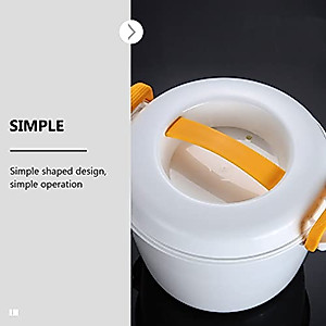 Luxshiny Microwave Pressure Cooker Microwave Rice Cooker Mini Rice Cooker Portable Steamer Pasta Cooker Food Steamer Pot for Cooking Soup Rice Stews and Oatmeal Yellow S Microwave Pasta Pot