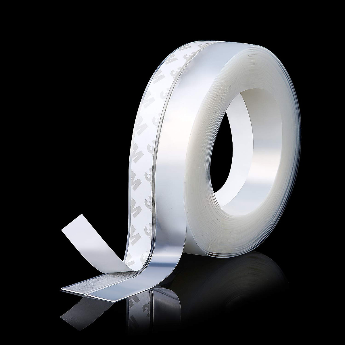 HANFINEE 35MM Door Seal Strip 10M/33ft Door Strip Bottom Weatherproof Soundproof Self-Adhesive Silicone Weather Stripping for Doors and Windows Gaps