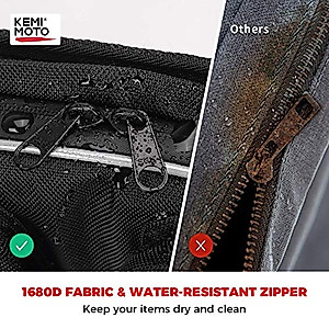 KEMIMOTO UTV Roof Bag, Overhead Storage Bag, UTV Roof Bag Large Capacity Prevent Sagging 1680D Compatible with 2014-2023 Polaris RZR XP 1000 / S 1000 Turbo 900 S Can Am Commander MAX