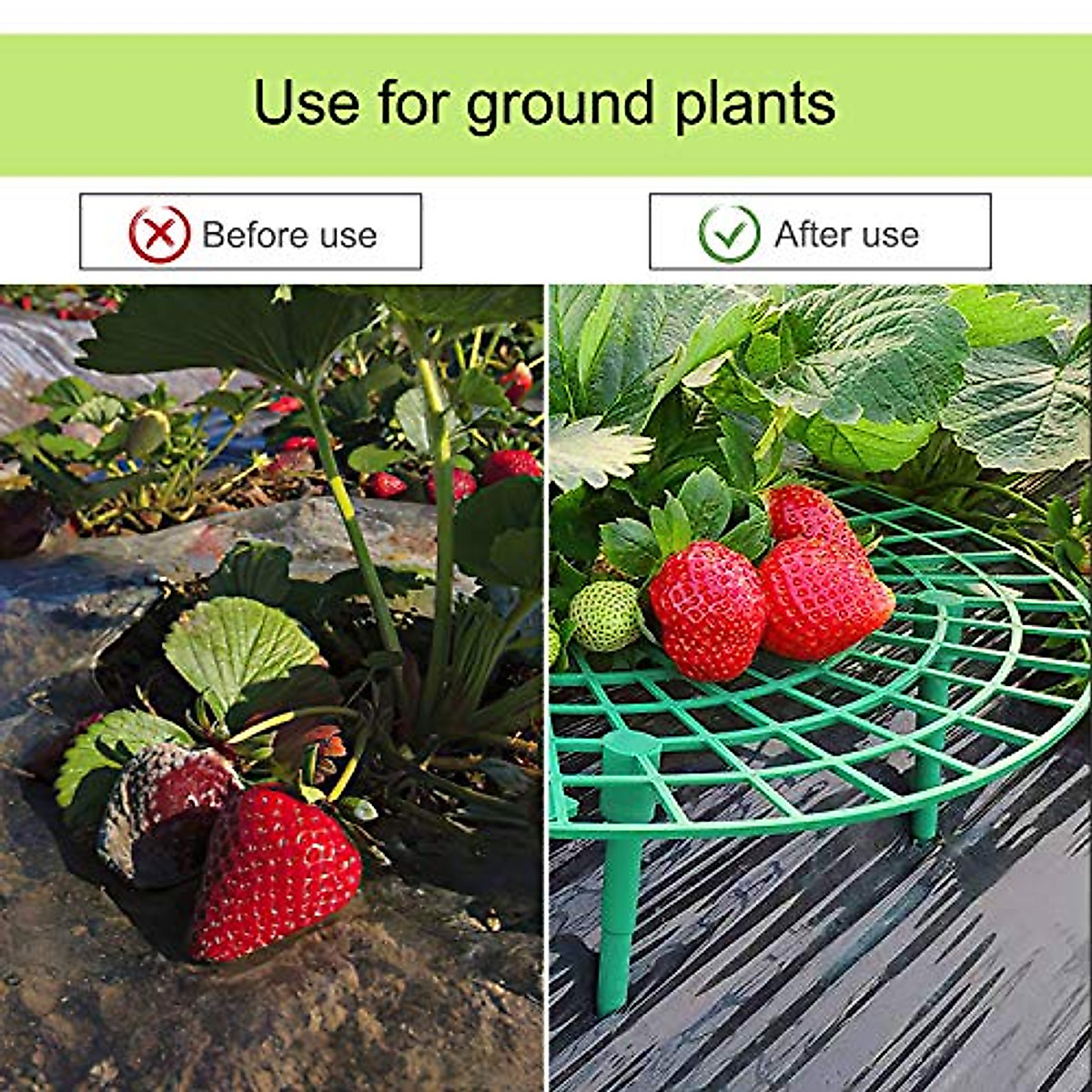 ANGTUO 10 Pack Strawberry Supports for Garden Strawberry Plant Support Strawberry Stand Holder Strawberry Racks Growing Frame