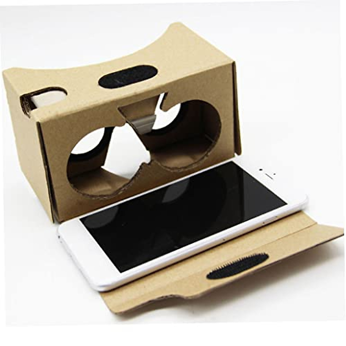 Vr Goggles Cardboard Vr Goggles Cardboard Virtual Reality Glasses 3D Vr Headset Virtual Reality Box 3D Virtual Reality Glasses Box DIY Vr Viewer for Smartphones Khaki
