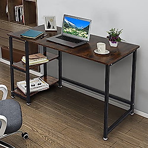Modern Standing Desk Desk Creative Craft Art Drawing Desk Home Office Desks Simple Workstations Study Writing Reading Desk Secretary Executive Desk (Brown, One Size)