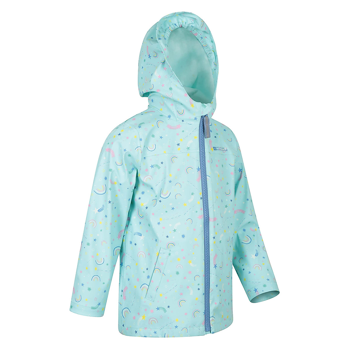 Mountain Warehouse Kids Raindrop Waterproof Rain Jacket & Pants Set Teal 3T-4T