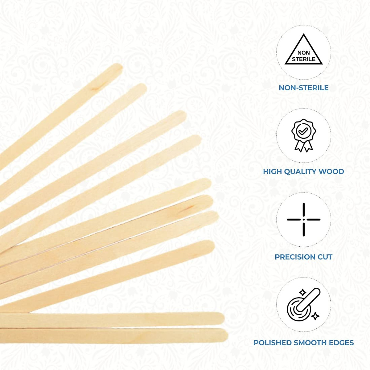 ForPro Professional Collection Premium Wood Applicators, Non-Sterile, Hair Removal Waxing, Petite, 4.5” L x .375” W, 500-Count