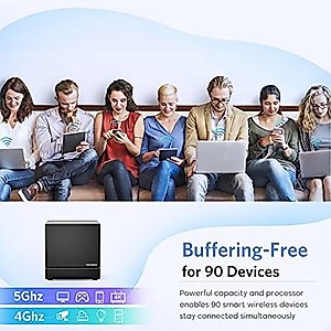 Mesh WiFi System - Mesh Router up to 6000 sq. Ft and 90 Devices Whole Home Coverage, 1200Mbps WiFi Mesh Network, WiFi Router/Extender Replacement, Gigabit Ports, Easy Setup, Parental Control (3 Pack)