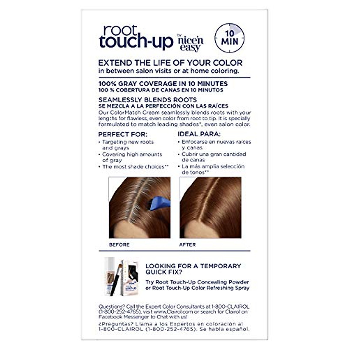 Clairol Root Touch-Up by Nice'n Easy Permanent Hair Dye, 5RC Medium Copper Red Hair Color, Pack of 2