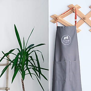 Premium Oven Mitts and Essential Chef's Apron - 500°F Heat Resistant - 30"x34" for Kitchen Cooking Baking - Flexible Soft Terry Cloth Cotton Lining