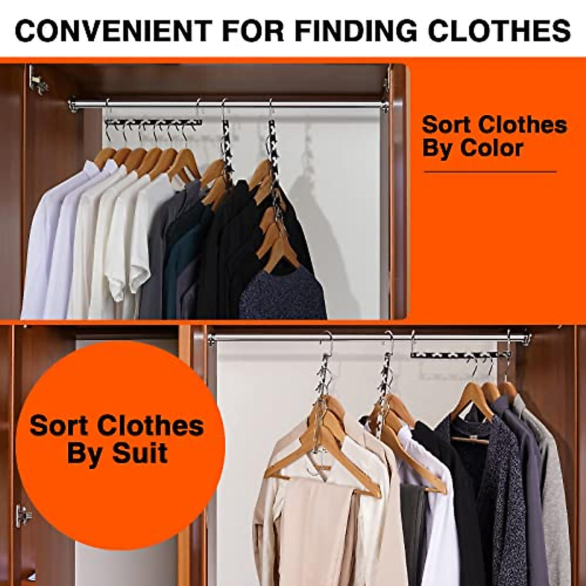 Ulimart Hangers Space Saving -12 Pack- Space Saving Hangers,Closet Organizers and Storage Space Saving Hangers for Clothes ,Hanger Organizer College Essentials Dorm Room Closet Organizers