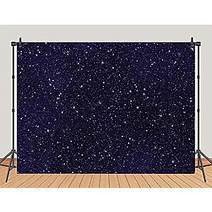 Night Sky Star Backdrops Universe Space Theme Starry Photography Backdrop Galaxy Stars Children Boy 1st Birthday Party Photo Background Newborn Baby Shower Banner Photo Studio Booth 7x5ft Vinyl