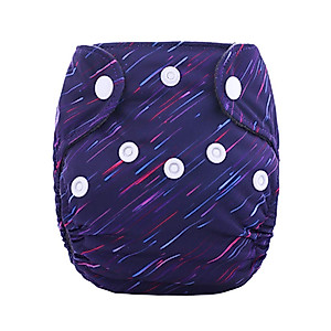 Thank u Mom Cloth Diapers Newborn All in One for Full Term or Preemie Babies or Smaller Infants 6Pack (Space Mysteries)