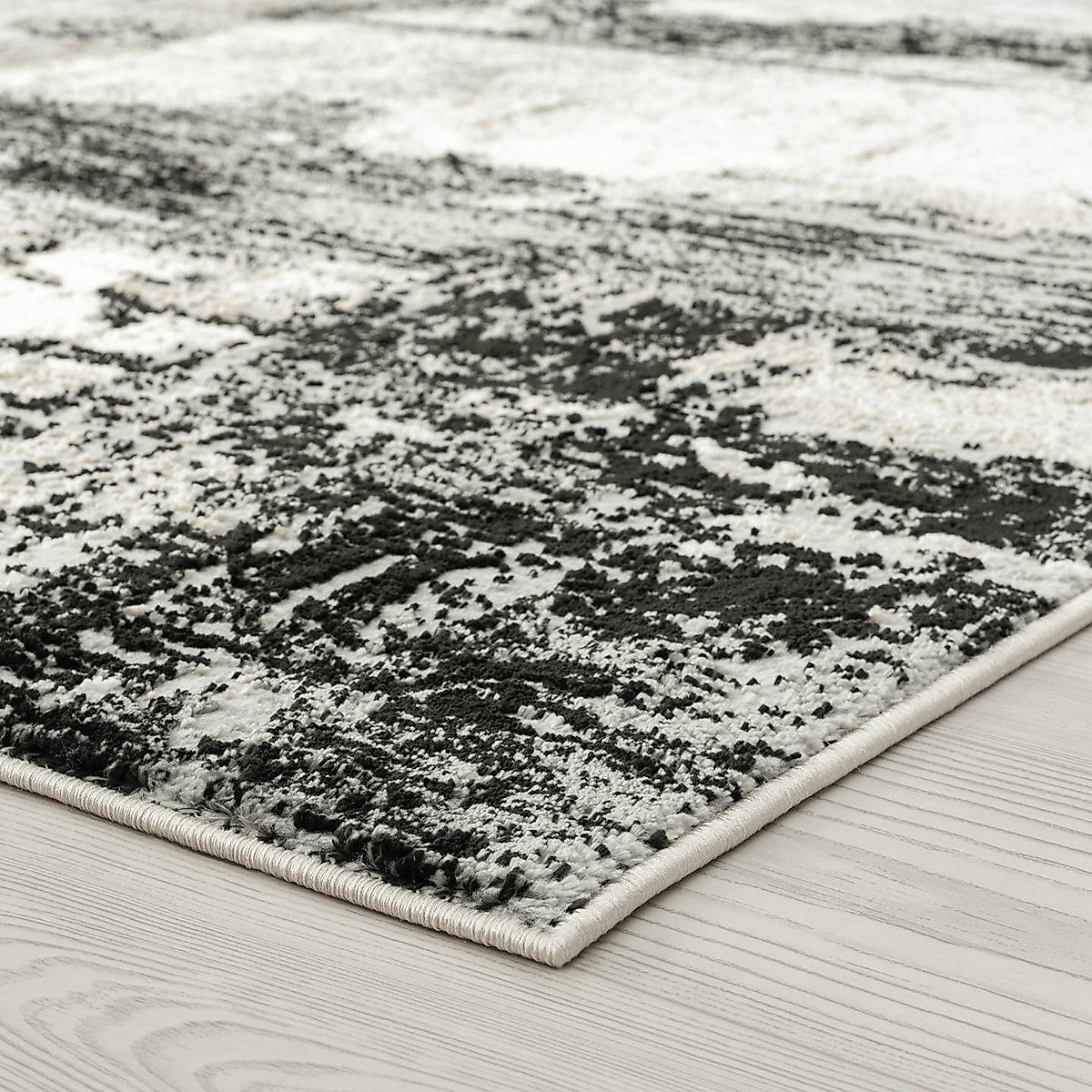 LUXE WEAVERS Distressed Abstract Gray 8x10 Area Rug, Non-Shedding Carpet