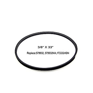 HAKATOP 1733324SM 579932 Replacement Drive Belt for Murray Craftsman 579932MA Stens 238-033 265-525 Snow Thrower Drive Belt (3/8" X 33")