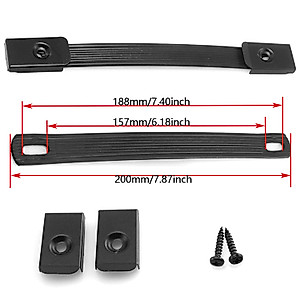 DGZZI Handle Strap 2PCS 8Inch Black Guitar Amplifiers Speaker Cabinet Strap Handle with Metal End Caps