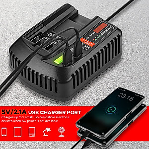 20V Fast Charger CMCB104 for Craftsman V20 Lithium Battery CMCB204 CMCB202 CMCB201 CMCB209 CMCB205 CMCB100 CMCB101 Replacement for Craftsman 20V Battery Charger