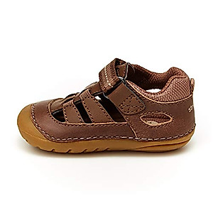 Stride Rite baby boys Soft Motion Sonny Sandal, Brown, 4.5 Wide Infant US