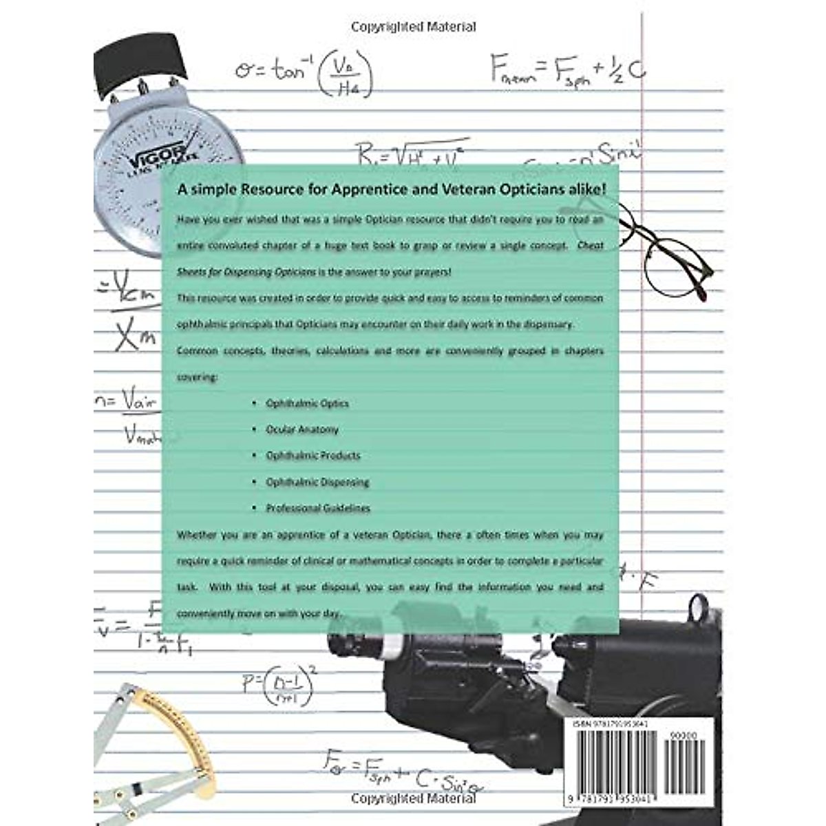Cheat Sheets for Dispensing Opticians: Quick Optical Concept Reference Guide (Workbooks For Apprentice Opticians)