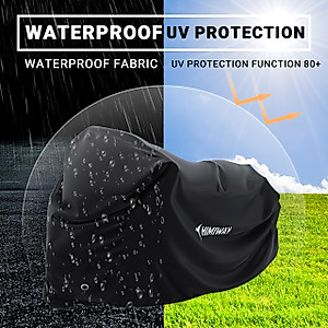 Himiway UPGRADE Bike Cover for 1 Fat Tire Bike or 2 Bikes THICKENED Bicycle Cover 600D Heavy Duty Ripstop Material Bike Rain Cover IP65 Waterproof Outdoor Storage Anti Dust Rain Snow UV for All Bikes