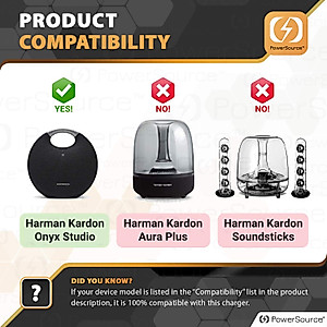 PowerSource 19V UL Listed 14Ft Extra Long AC Adapter Charger for Harman Kardon Onyx Studio 1 2 3 4 5 6 7 8 NSA40ED-190200 Wireless Speaker Replacement Power Supply Cord