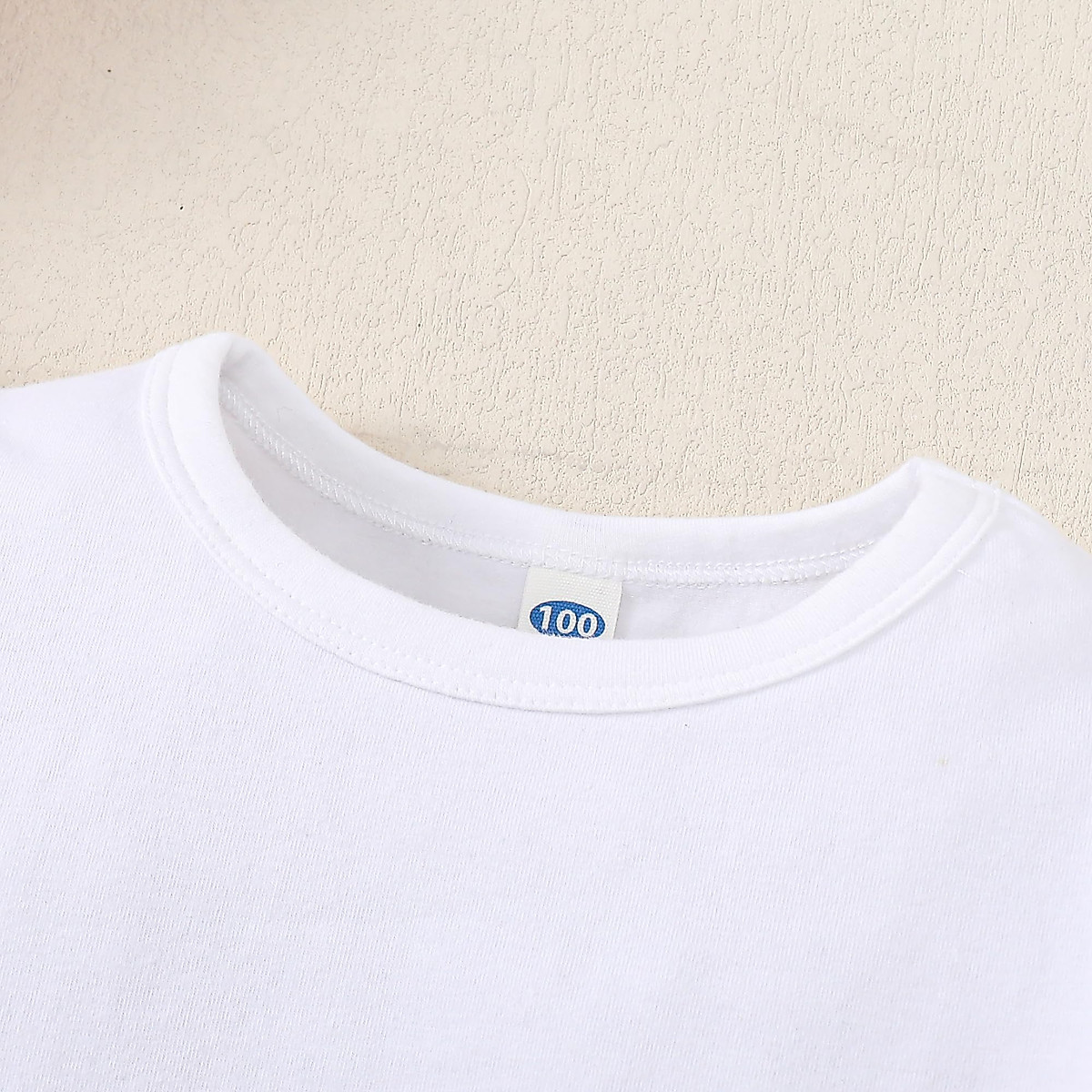 LYSMuch Toddler Baby Girls Long Sleeve Ruffle T Shirt Kids Casual Plain Solid Top Blouse T-Shirt Undershirt (White, 4-5T)