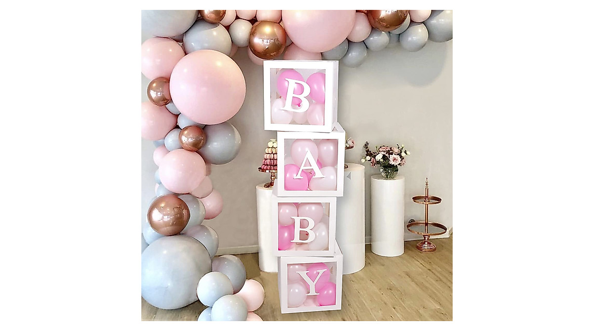 Baby Shower Boxes with Letters - Perfect Party Decor