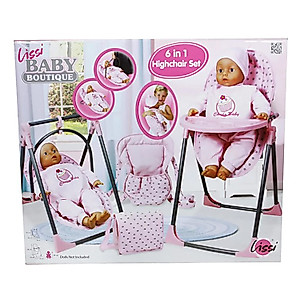 Lissi Baby Doll 6-in-1 Convertible Highchair Play Set