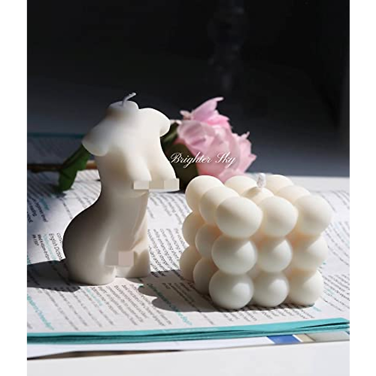 Bubble Candle and Body Candle Set Brighter Sky|Natural Wax|Candle Decor|Gift for Her|Cute Candle|Candle Ideas|Wax Melts|Pillar Candle|Candle Holder|Candle Gift|Decorative Candle|Home Decor
