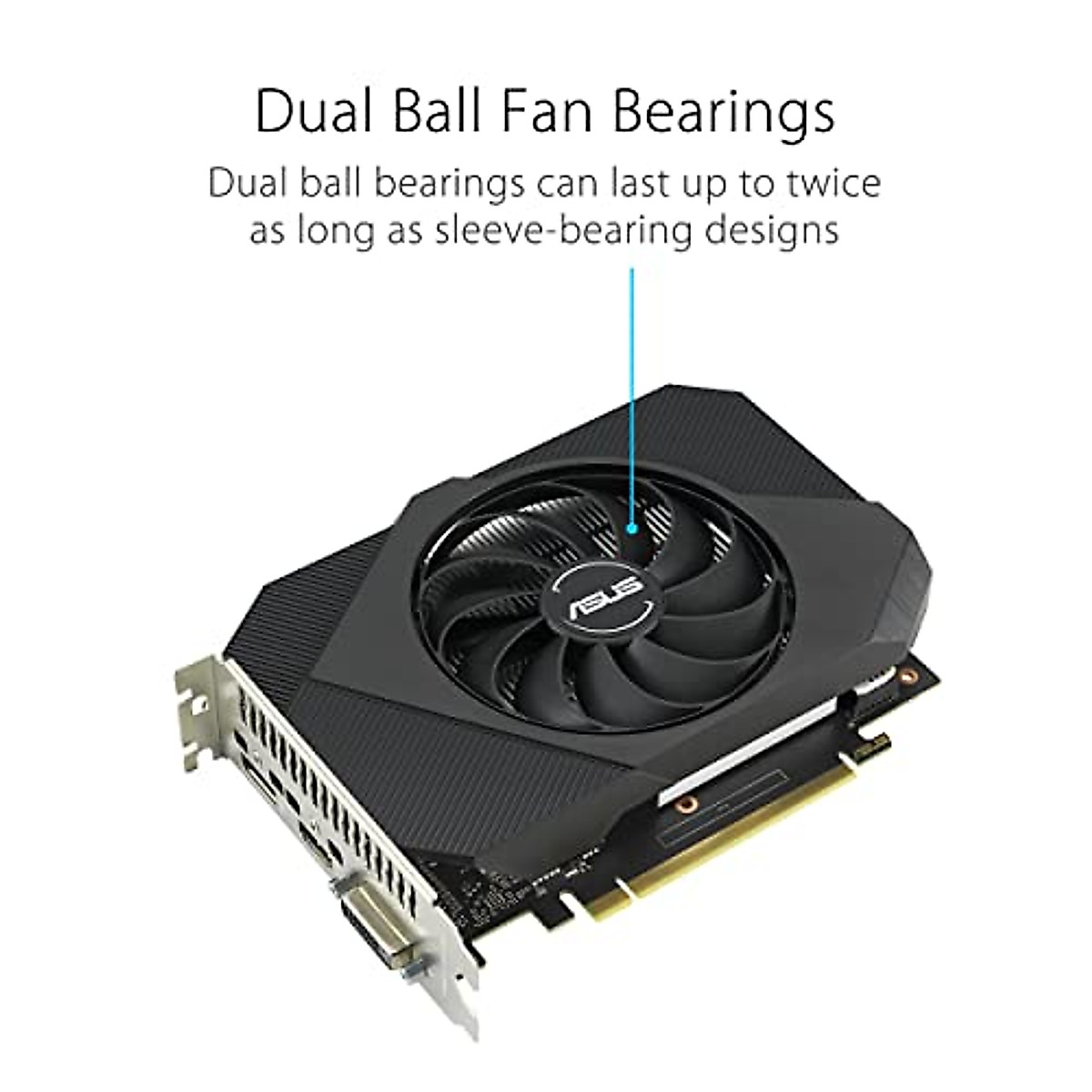 ASUS Phoenix NVIDIA GeForce GTX 1630 Gaming Graphics Card (PCIe 3.0, 4GB GDDR6 Memory, HDMI 2.0, DisplayPort 1.4a, DVI-D, Axial-tech Fan Design, Dual Ball Fan Bearings, Auto-Extreme)