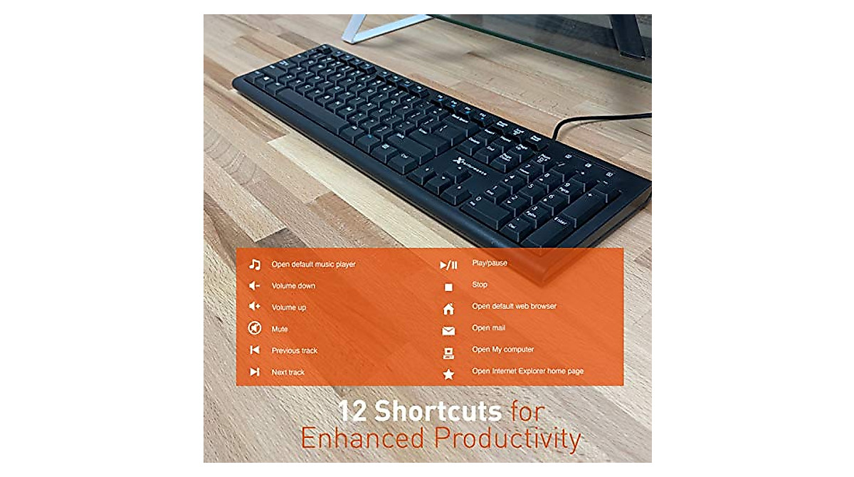 X9 Performance Wired Keyboard - Ideal for Office Use