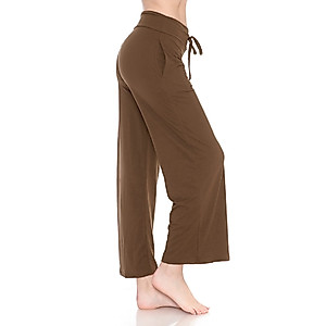 Leggings Depot Women's Fashion Pajama Lounge Pants with Pockets-PJ20-MOCHA-M