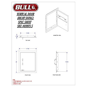 Bull Outdoor Products 89975 Stainless Steel Single Vertical Door