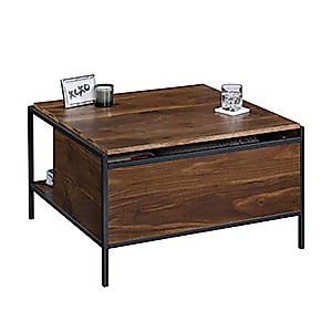 Sauder Nova Loft Coffee Table, L: 33.07" x W: 32.28" x H: 19.09", Grand Walnut Finish