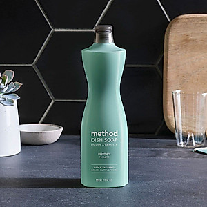 Method Gel Dish Soap, Rosemary, Biodegradable Formula, Tough on Grease, 18 Fl Oz (Pack of 6)