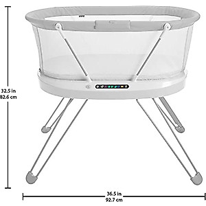 Fisher-Price Baby Bedside Sleeper Luminate Bassinet with Sound Detection Plus Customizable Lights Music and Sounds