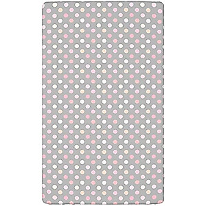 Pastel Themed Fitted Crib Sheet,Standard Crib Mattress Fitted Sheet Soft & Stretchy Fitted Crib Sheet-Baby Crib Sheets for Girl or Boy,28“ x52“,Taupe Pink