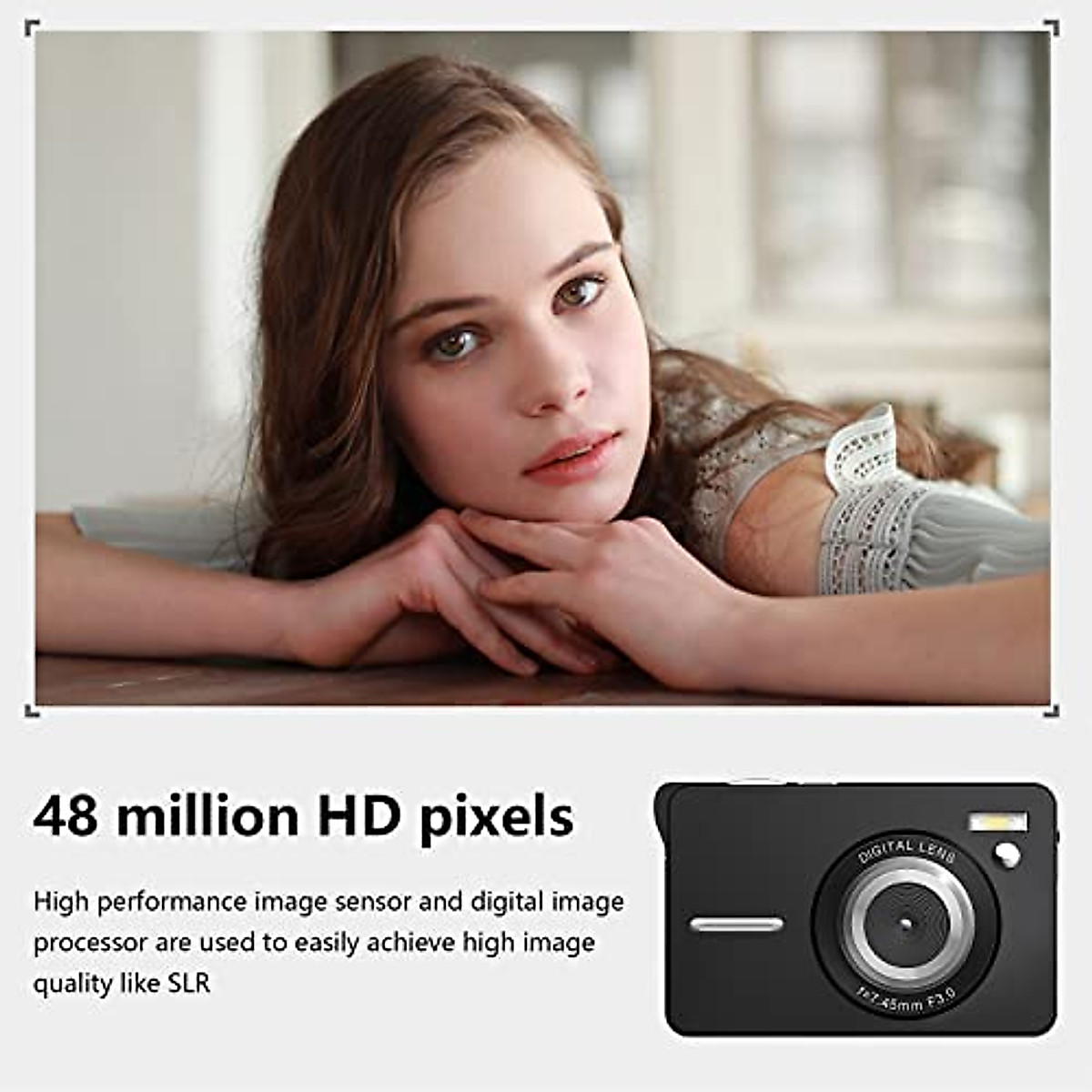 4K Digital Camera - High HD 56 MP (Interpolation) Digital Camera 20x Digital Zoom 2.7 Inch TFT-LCD Digital Anti—Shake Camera Built-in Flash and Face Distinguish