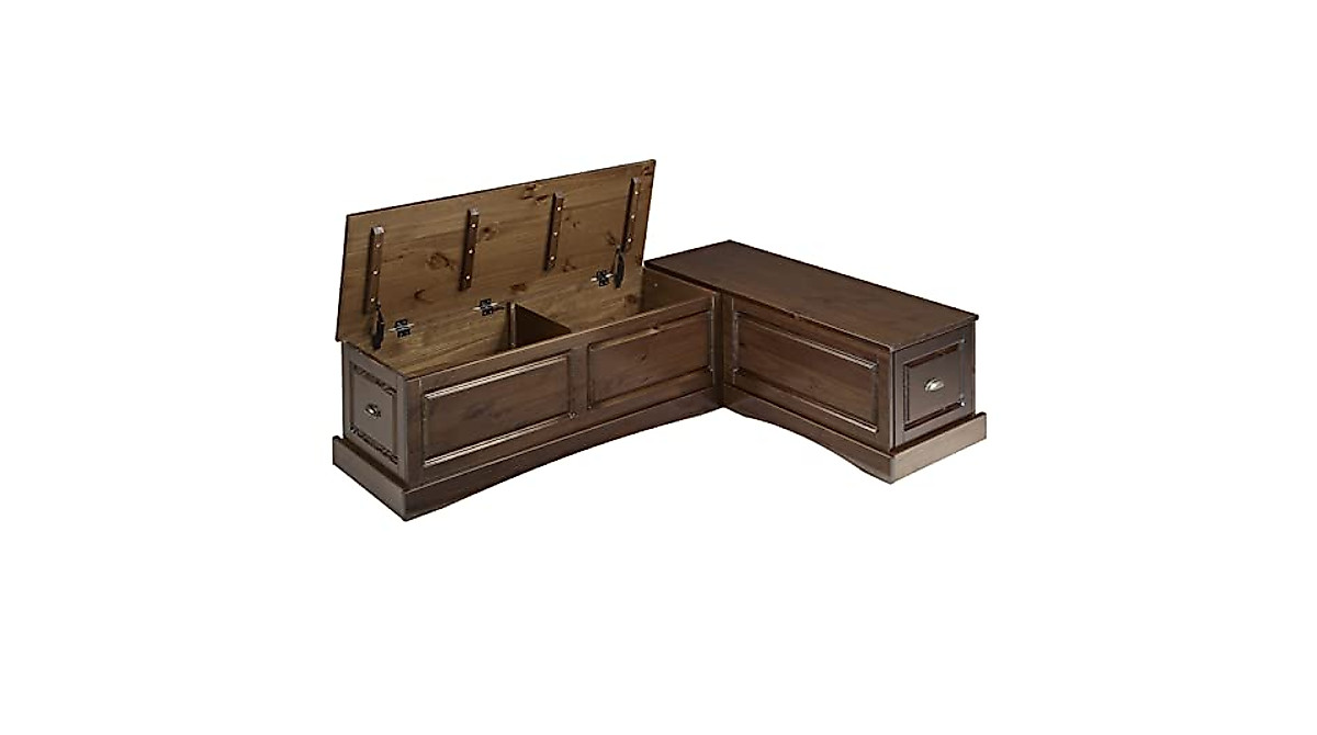 Shop Linon Shipley Backless Nook - Walnut Finish