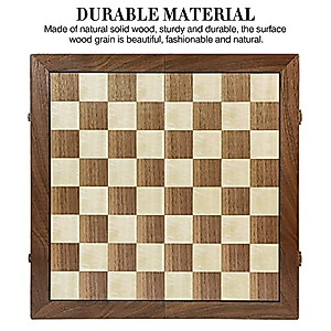 LEAP Magnetic Wooden Chess Sets 15 inch Foldable Chess Board 3 inch King Height Chess Pieces Travel Chess Sets, Chess Board Set with 2 Extra Pieces and Storage Slots for Kids, Adults