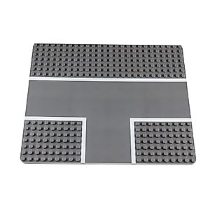Strictly Briks Compatible with Lego Building Blocks Road Plates 10" x 10", Kids Building Brick Baseplates for City Road, Street, Race Track, Towns, Classic Size, 1 Straight Road