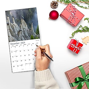 RED EMBER D'ck Pics in Nature Mini 2024 Wall Calendar 12 Month | 7" x 14" Open | Thick & Sturdy Paper | Giftable | Calendar 2024