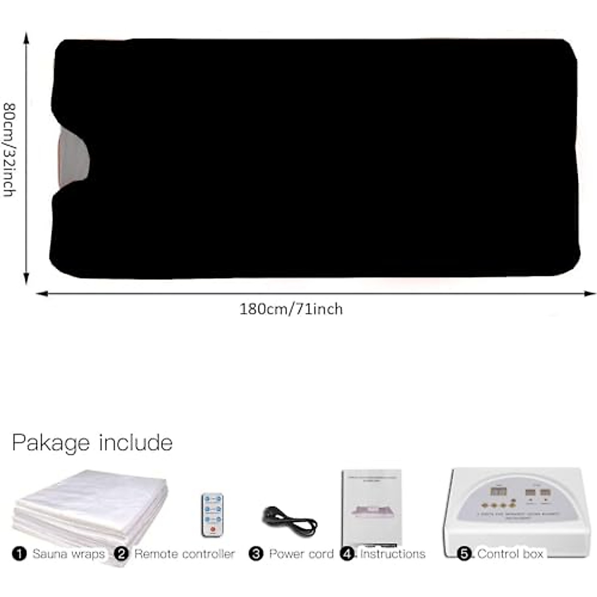 V ddhoger 2 Zone Infrared Sauna Blanket, Sauna Blanket Detox far Infrared,Sauna Blanket for Exercise Recovery,Therapy Anti Ageing Fitness Machine at Home (71×32 Inches Black)…