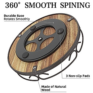 Lazy Susan Turntable for Cabinet, OPENICE 10 inch Wooden Lazy Susan Organizer for Dining Table, Lazy Susans Spining Spice Organizer for Kitchen Bathroom Countertop