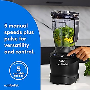 nutribullet SmartSense 5-speed, full-size blender, 1400 Watt- Matte Black