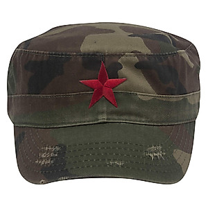 New Army Cadet Adjustable Hat w/Red Star - Camo
