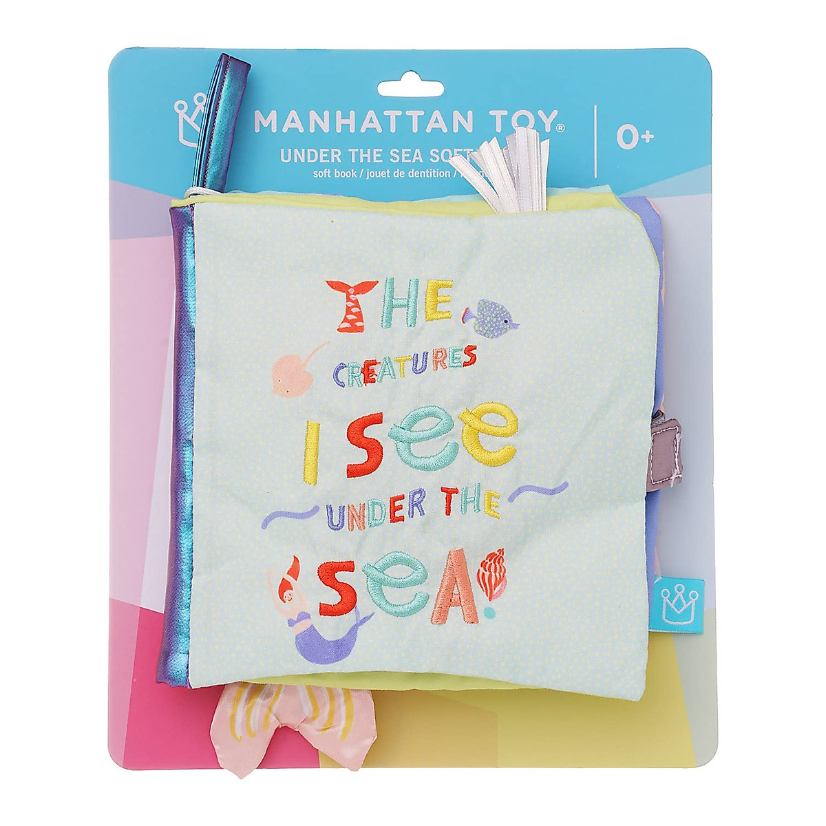 Manhattan Toy Under The Sea Soft Baby Activity Book with Squeaker Fish