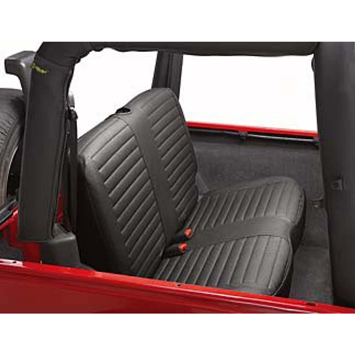 Bestop 2922935 Black Diamond Seat Covers for Rear Bench Seat - Jeep 2003-2006 Wrangler