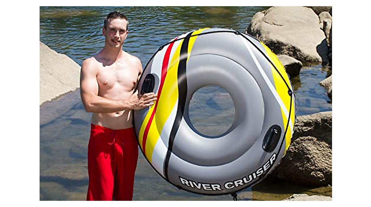 Poolmaster Deluxe Cruiser Inflatable River Float for Relaxing Water Fun