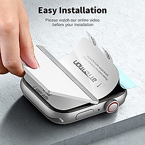 LK 6 Pack for Apple Watch Screen Protector 45mm Series 8 7 [New Version] Anti-Scratch, Self-Healing Soft TPU Film for Apple Watch 45mm Series 8, Bubble Free, HD Transparent, Touch Sensitive